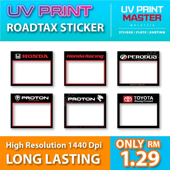 Roadtax Sticker Kereta Universal Vehicle Roadtax Sticker Proton Perouda ...