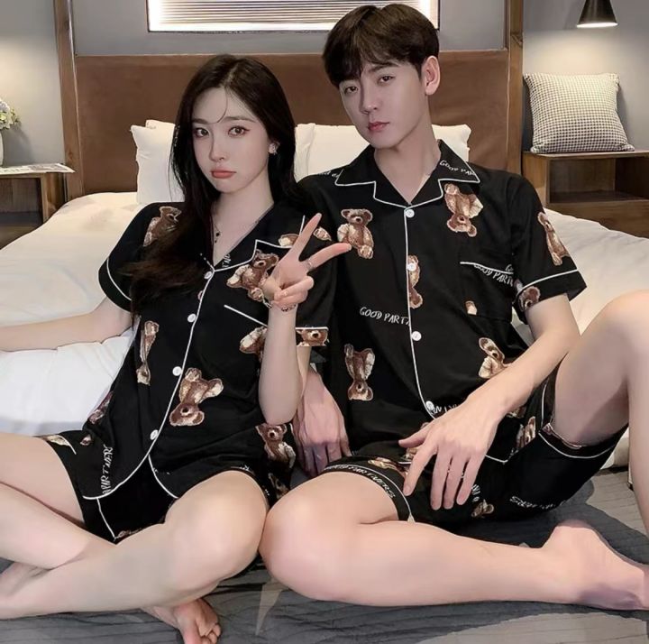 Tichada 802D เสื้อนอนคอปกแขนสั้นขาสั้นผ้าคอตตอนผสม ผ้านิ่มใส่สบายไม่เคือง มีหลายลายให้เลือก ...