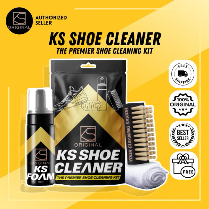 KS Shoe Cleaner KS Foam Premium Sneakers Dry Cleaning Kit Sneaker White ...