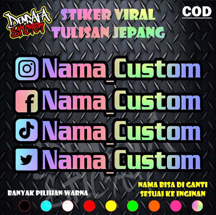 STIKER CUTTING TIMBUL REQUEST NAMA SENDIRI BISA PAKAI LOGO / STICKER ...