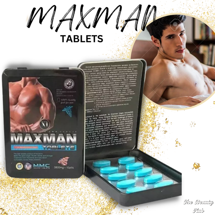 100% Original USA 10 Tablet Maxman Blue for Men Boost Erection Increase ...