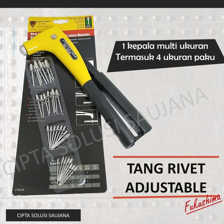 FUKUSHIMA 4 IN 1 TANG RIVET TANG RIPET ALAT PAKU RIVET KELING HAND ...