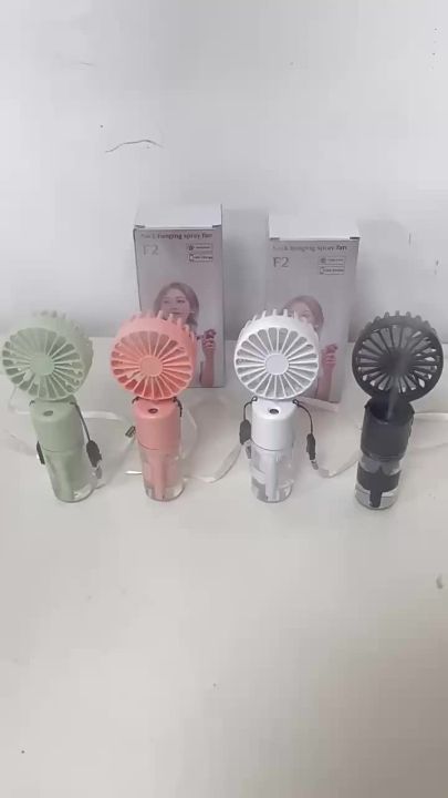 Original New Hand-Held Spray Fan Humidifying Spray Halter Fan Outdoor ...