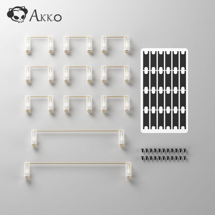【In Stock】Akko PCB Lock Screw Stabilizer Transparent Screw Gold-plated ...