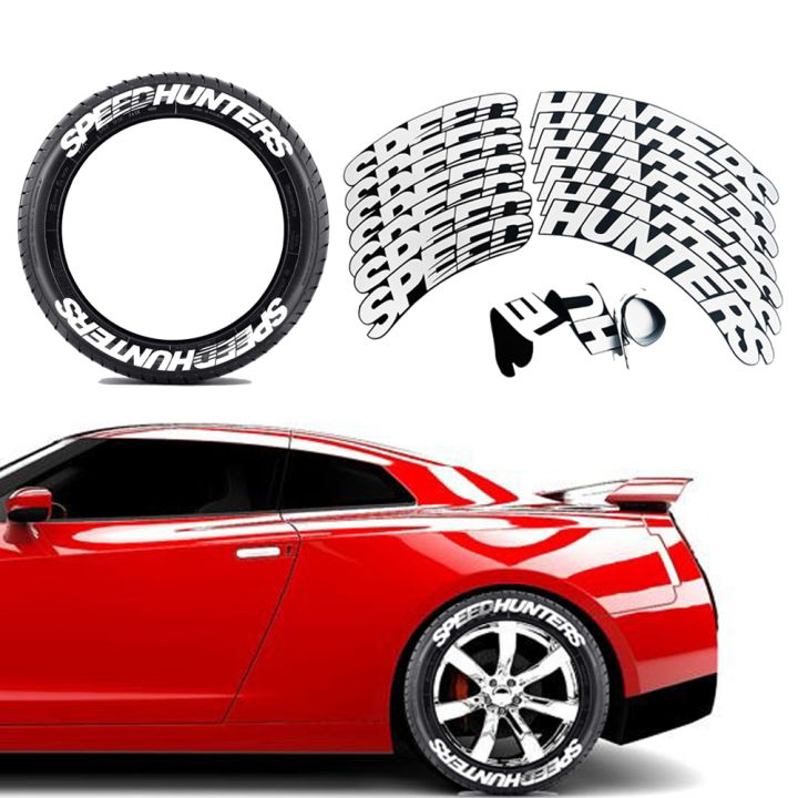 Speed Hunters Tire Stickers 3D Lettering Wheel Logo Car Sticker Tuning ...