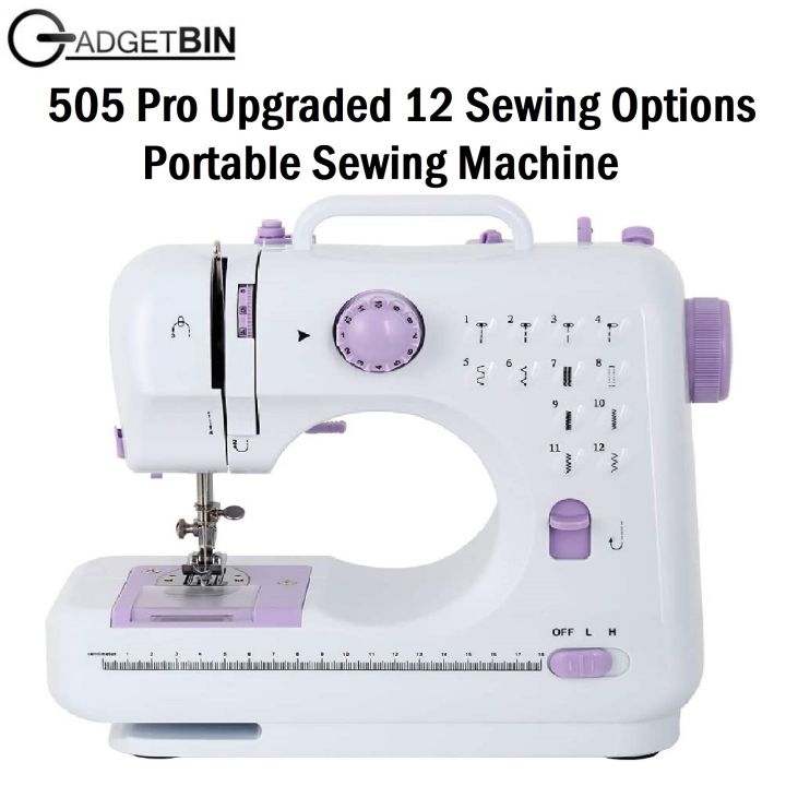505A Multifunctional Upgraded 12 Stitches Sewing Options Mini Portable ...