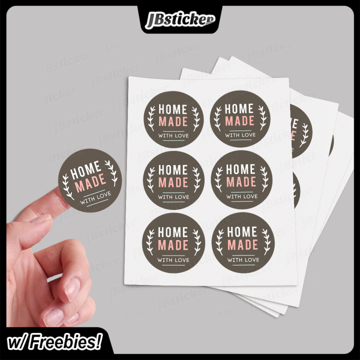 50pcs Homemade with love Sticker label, Packaging Labels, Sticker Seal ...