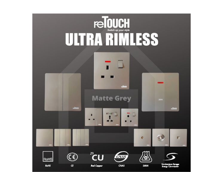 [SIRIM] Retouch Ultra Rimless Socket and Wall Switche Slim Modern ...