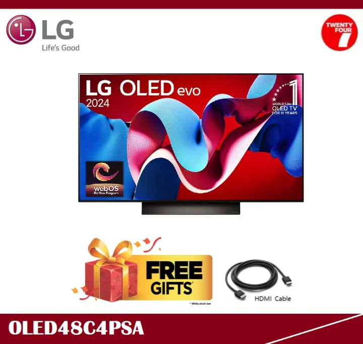 [ Delivered by Seller ] LG 48" inch OLED evo AI C4 4K Smart TV (2024 ...
