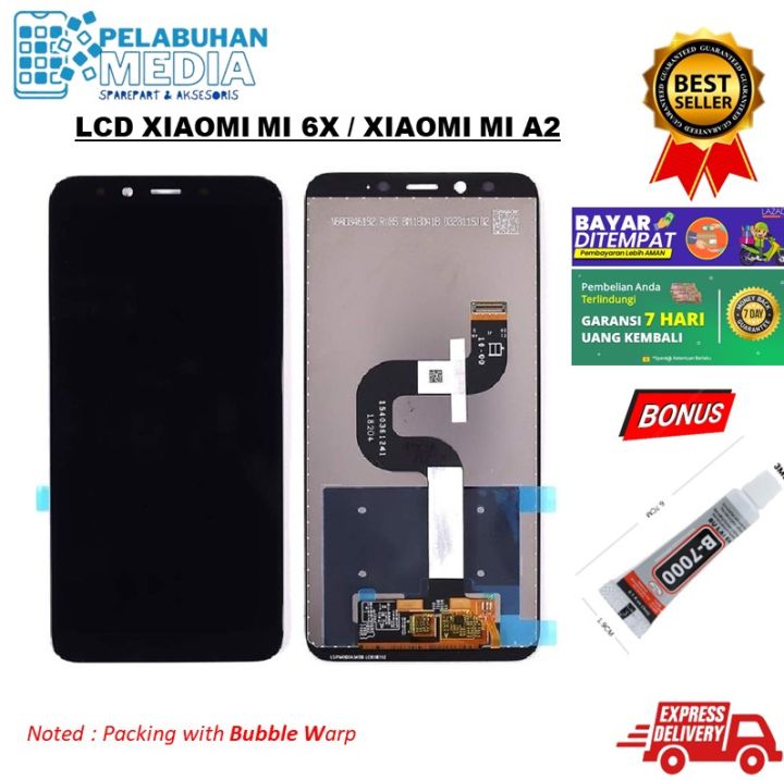 LCD XIAOMI MI 6X / MI A2 FULLSET TOUCHSCREEN black white | Lazada Indonesia