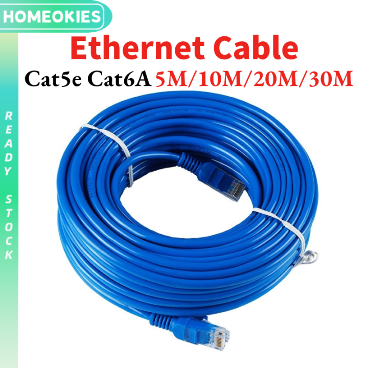Ethernet Cable RJ45 Cat5e Cat6A High Speed 5M/10M/20M/30M Cat6a Internet Network LAN Router ...