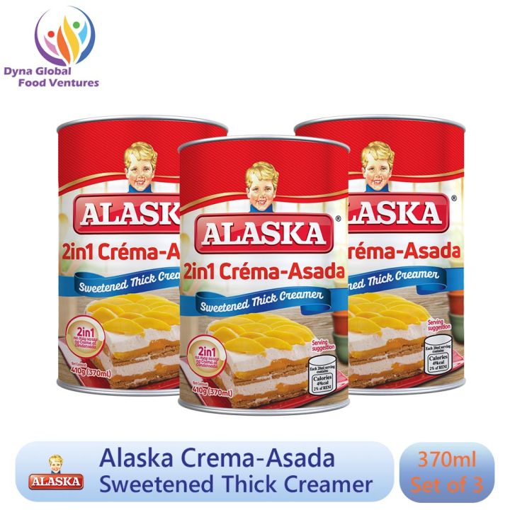 Alaska Crema-Asada 2-in-1 Sweetened Thick Creamer 370ml Set of 3 ...