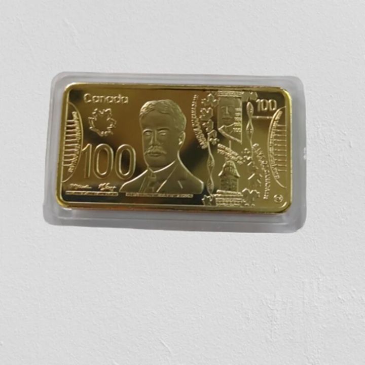 WR Canada Gold Bar Collectible 999.9 Gold Plated Canada 100 Pure Gold ...