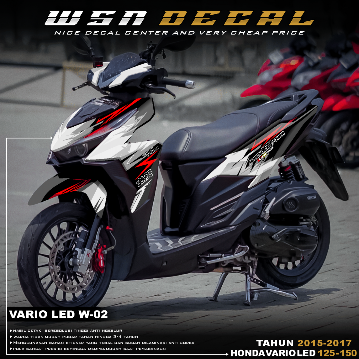 (COD) Decal Stiker Vario LED 125 150 New Fullbody - Dekal Sticker Motor ...