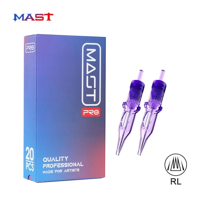 Mast Pro 20ชิ้น RL Tattoo ตลับเข็มแต่งหน้าถาวรแบบใช้แล้วทิ้งปราศจาก ...