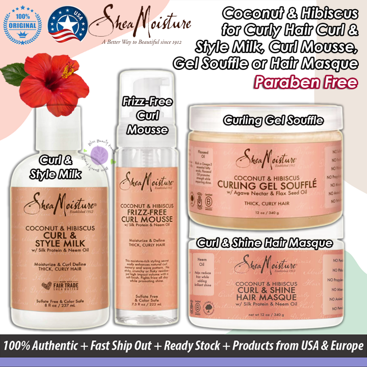 SheaMoisture Shea Moisture Coconut & Hibiscus Curling Gel Souffle ...