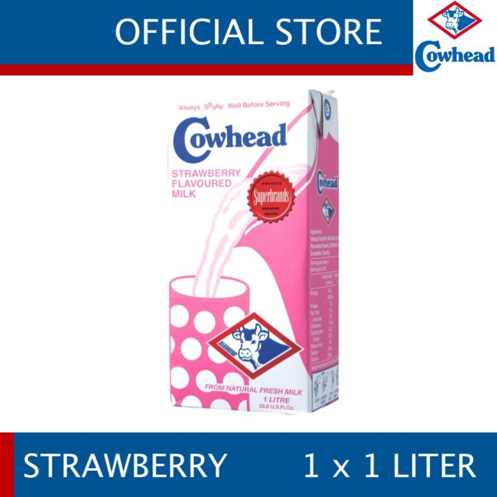 Cowhead Strawberry Milk 1L x 1 [Fresh Milk - UHT Milk] | Lazada PH