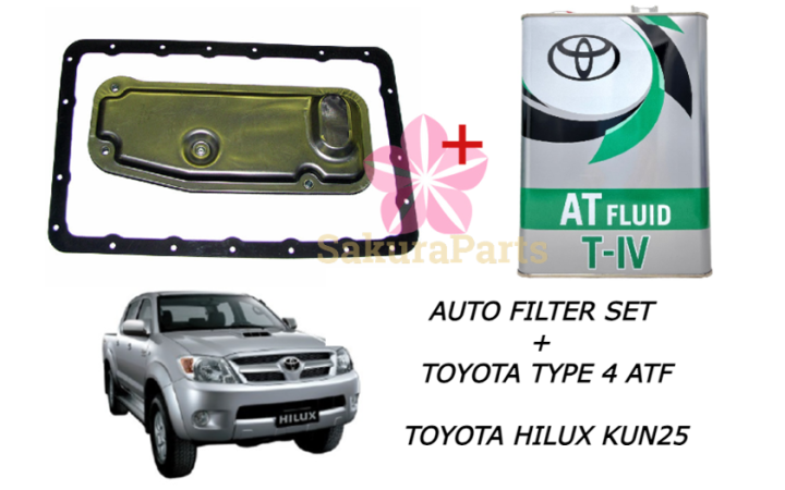 Auto Transmission Filter Set + Toyota Type 4 ATF 4L For TOYOTA HILUX ...