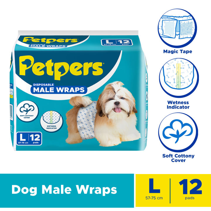 Petpers Male Wraps Large 12s | Lazada PH
