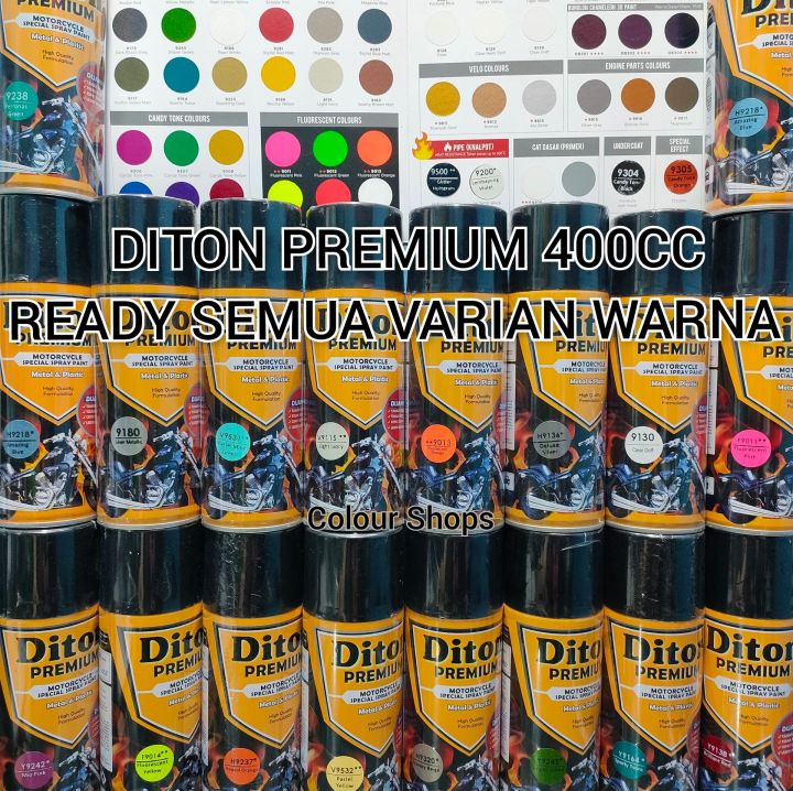 Pilok Pilox Cat Semprot Diton Premium Ready Berbagai WARNA HITAM MERAH ...