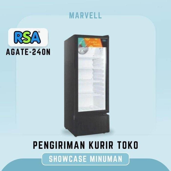 SHOWCASE PENDINGIN RSA AGATE-240.N LEMARI PENDINGIN 1 PINTU ORIGINAL ...