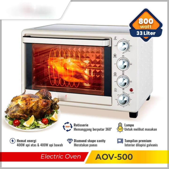 Electric Oven AOV-500 Kapasitas 33L Kapasitas tinggi Oven listrik multi ...