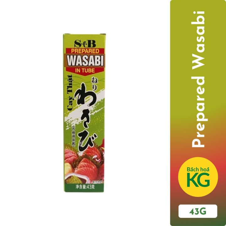 S&B Wasabi green mustard tube 43g - Mu tat xanh Wasabi S&B tuyp 43g ...
