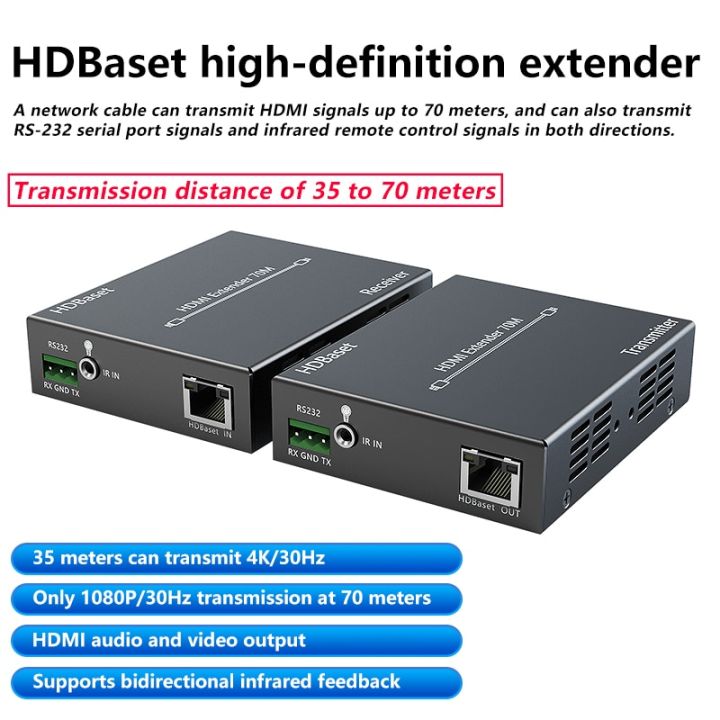 4K HDMI HDbaset Network Extender HD Video Transmitter Receiver by ...