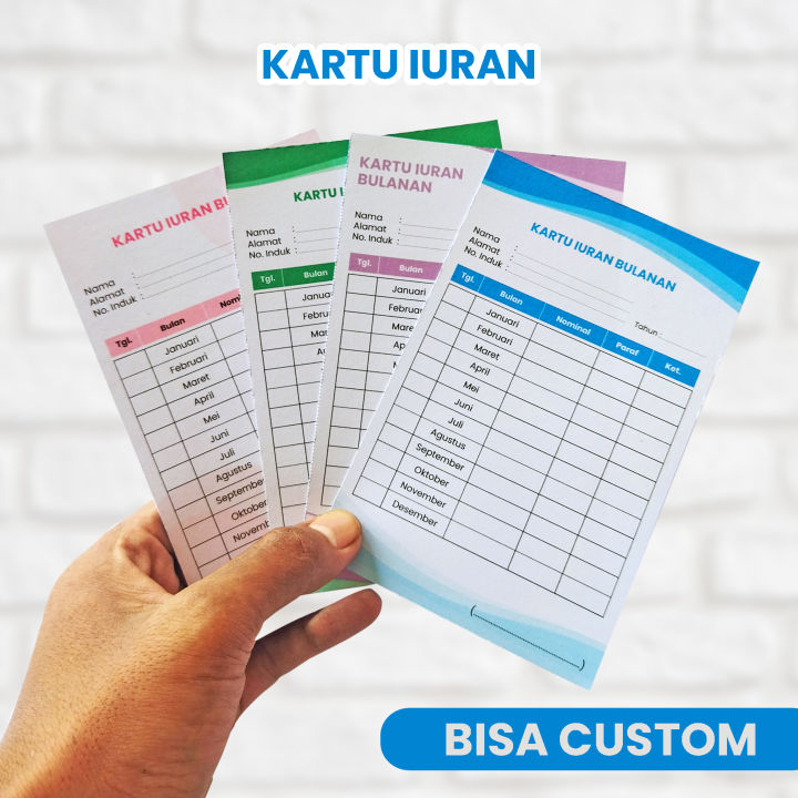 (Isi 50 PCS) Kartu Iuran Bulanan / Iuran Warga / Kartu SPP | Lazada ... (Isi 50 PCS) Kartu Iuran Bulanan / Iuran Warga / Kartu SPP | Lazada ...