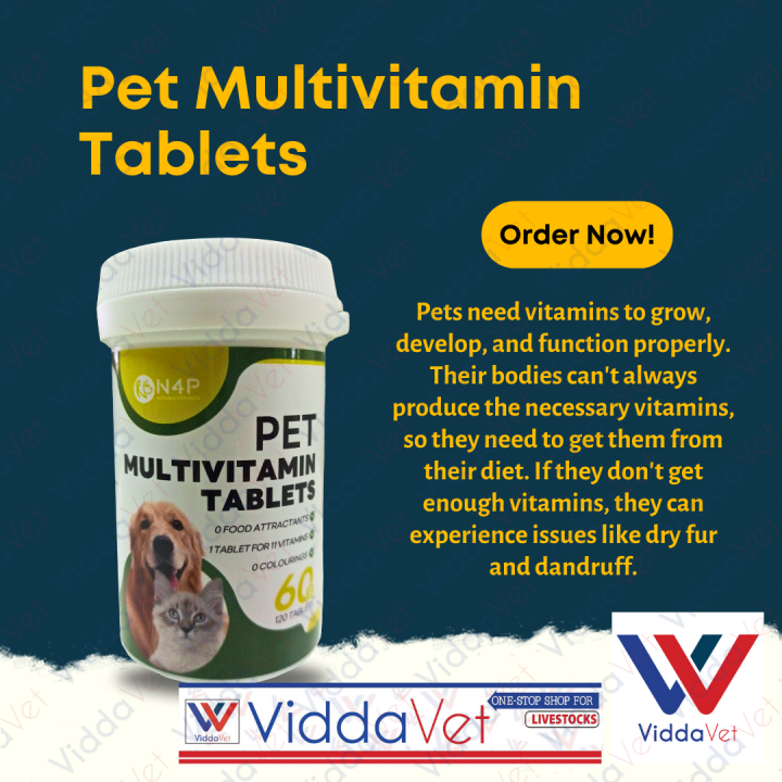 VIDDAPET N4P PET MULTIVITAMIN TABLET 120 TABLET VitaPaws Pet ...
