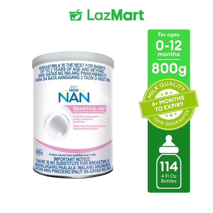 NAN® Sensitive Infant Formula for 0-12 Months 800g | Lazada PH