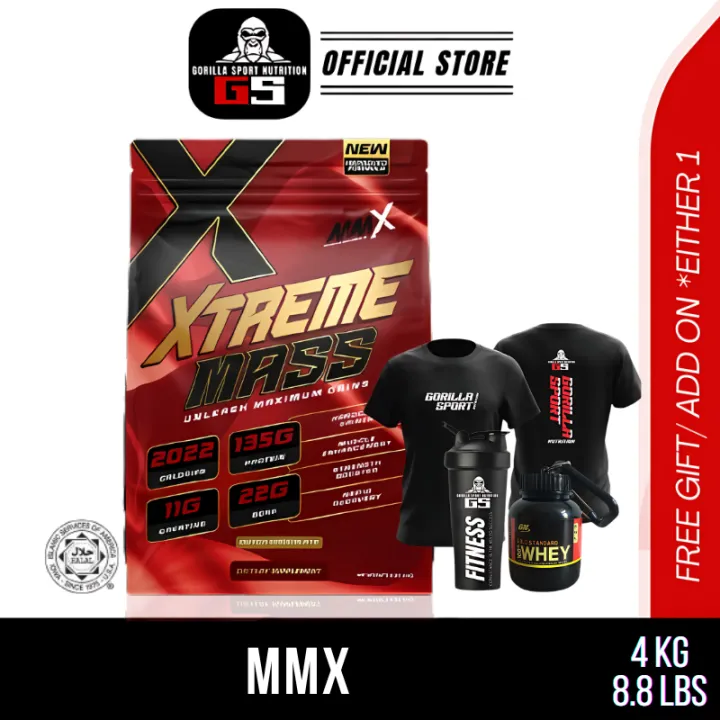 MMX Xtreme Mass Protein High Calories Weigh Gain Supplement Halal (4kg ...