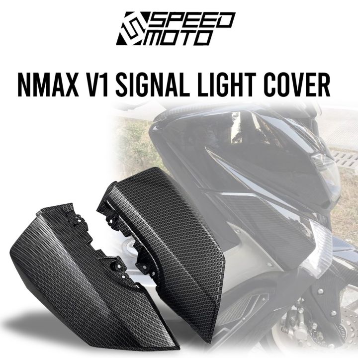 Ready stock 】 YAMAHA NMAX V1 SIGNAL LIGHT COVER CARBON HYDRO DIP/ FRONT ...