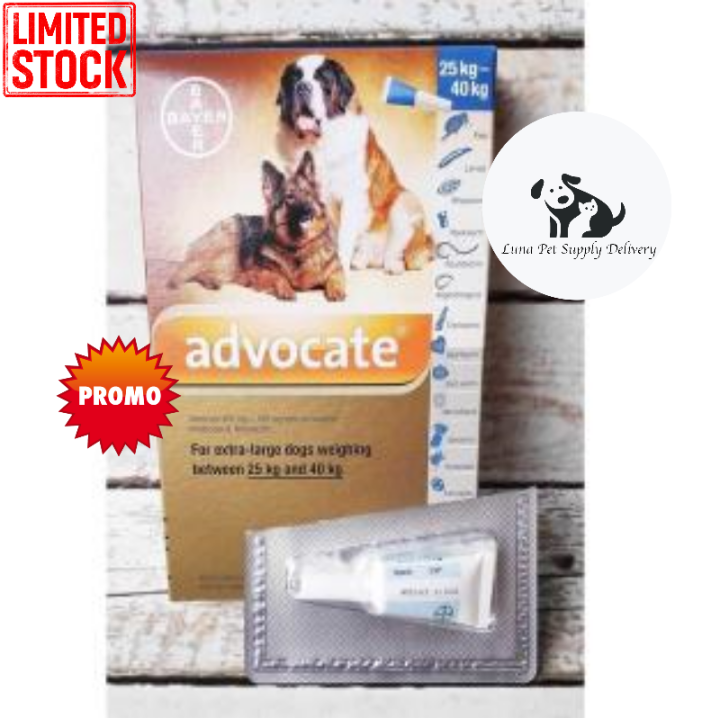 Obat Kutu + Cacing Anjing Tetes Advocate Dog 25-40 kg XL BAYER 1 Tube ...