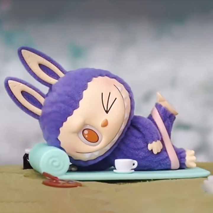 Genuine The Monsters Labubu Lazy Yoga Blind Box Kawaii Mysterious ...