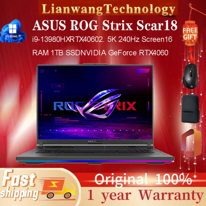 【ASUS Local Warranty】100% Genuine ASUS ROG Strix Scar 18 E-sport Gaming ...