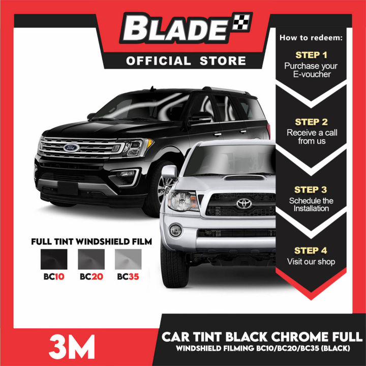 3M Car Tint Full Black Chrome BC10/BC20/BC35 Full Tint Winshield ...
