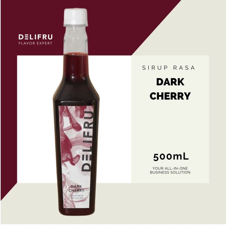 Dark Cherry Syrup Delifru 500 ml - Sirup Ceri Hitam Premium | Lazada ...