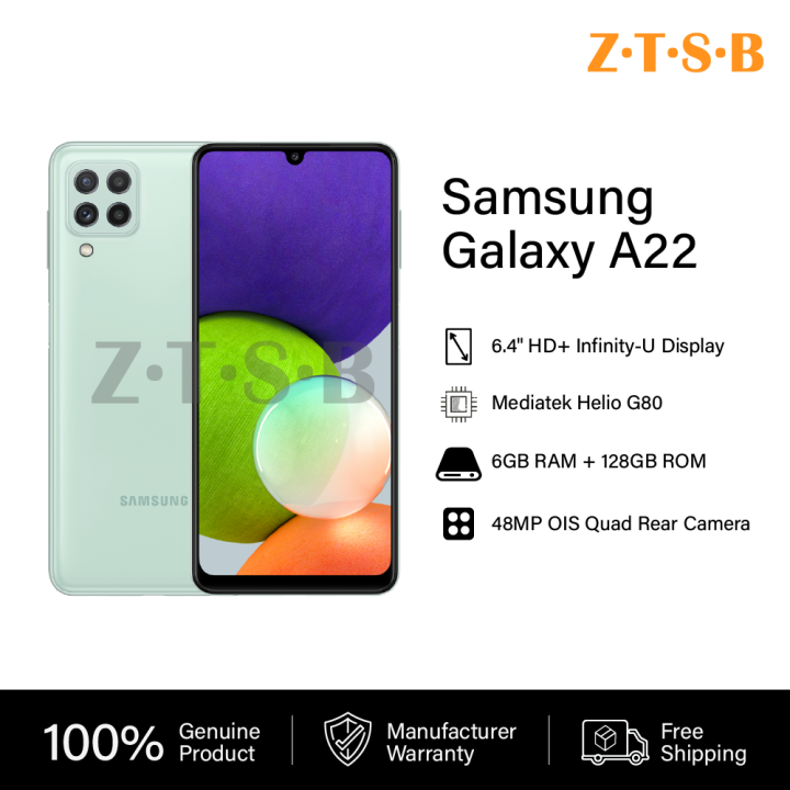 Samsung Galaxy A22 LTE Android Smartphone | 6GB RAM+128GB ROM | 5000mAh ...