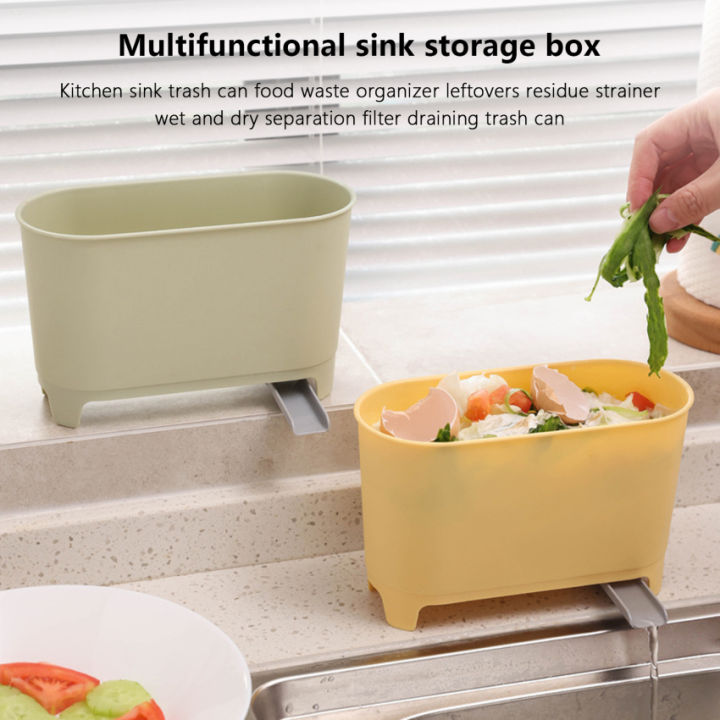 Kitchen Sink Trash Can Food Waste Organizer Leftovers Residue Strainer ...