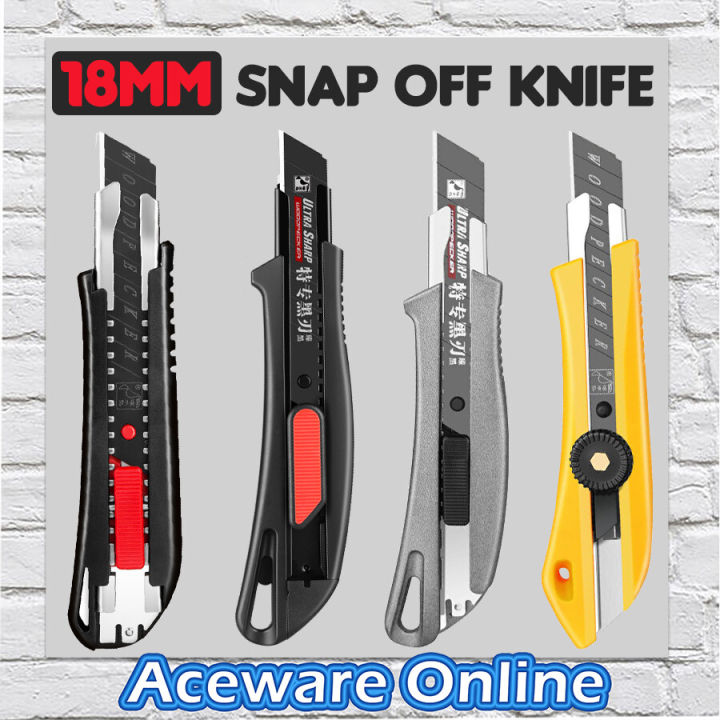 WOODPECKER HEAVY DUTY 18MM UTILITY KNIFE MULTIFUNCTION CUTTER ADDON ...