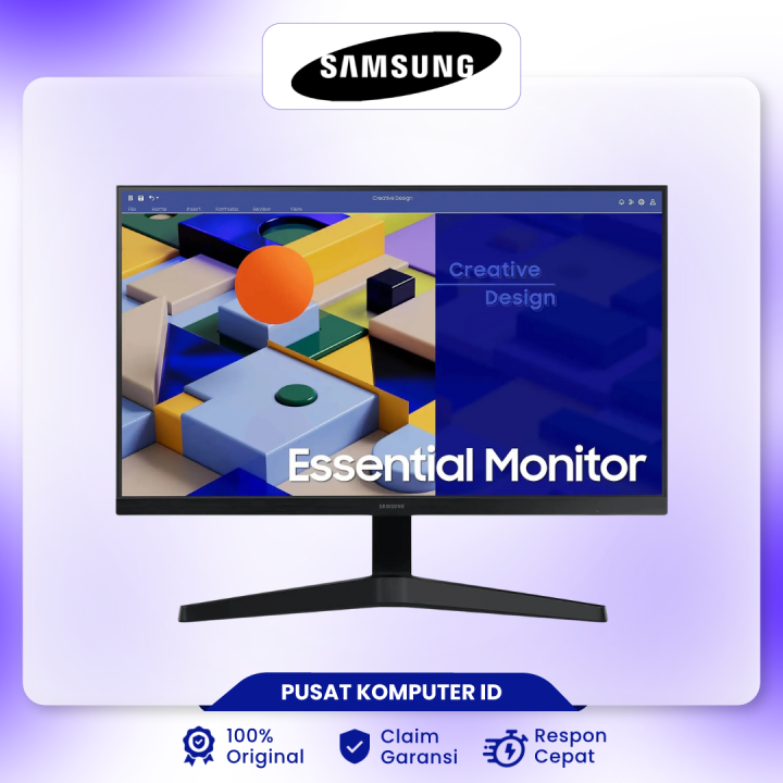 Monitor Samsung LS24C310EAEXXD Monitor 24-Inch 75Hz FHD IPS Bezelless ...