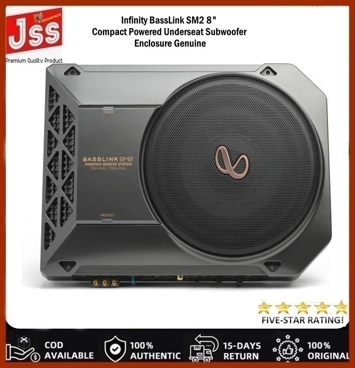 Infinity Basslink Mini Compact Under Seat Powered Subwoofer System 6" x ...