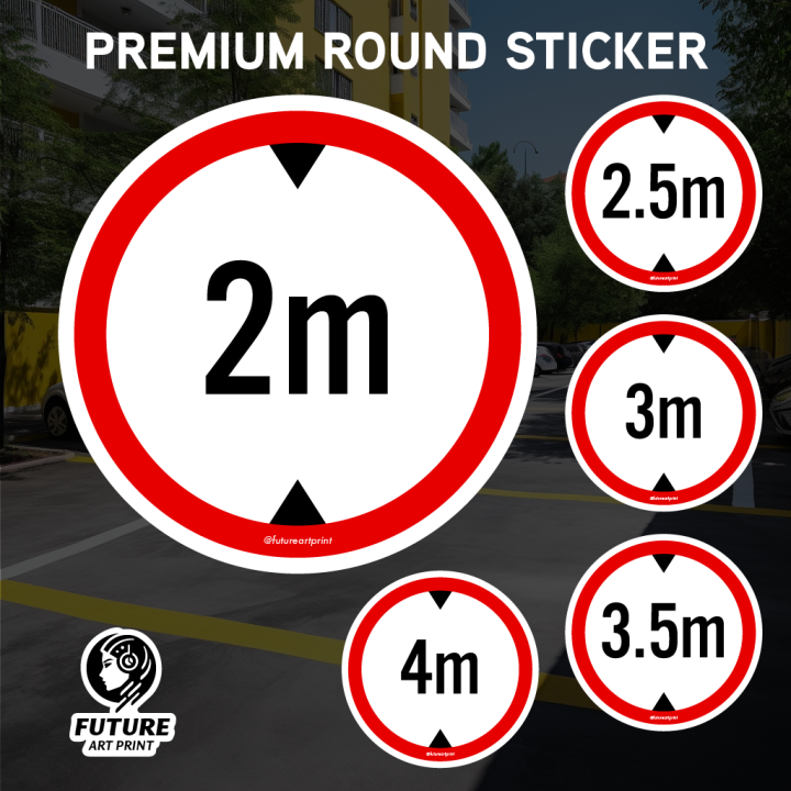 Height Limit Limitation. Had Ketinggian Tinggi. Premium Sticker Round ...