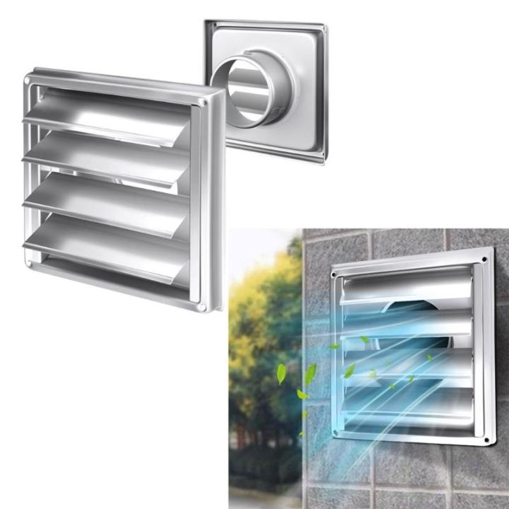 Exterior Wall Air Vent Cover Cap Duct Grill Square Vent Extractors ...