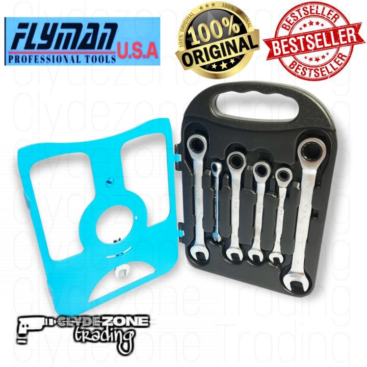 FLYMAN 7Pcs. Combination Gear Wrench Set (Ratchet End) | Lazada PH