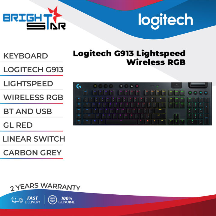 Logitech G913 Lightspeed Wireless RGB Gaming Keyboard 920-008965 | Lazada