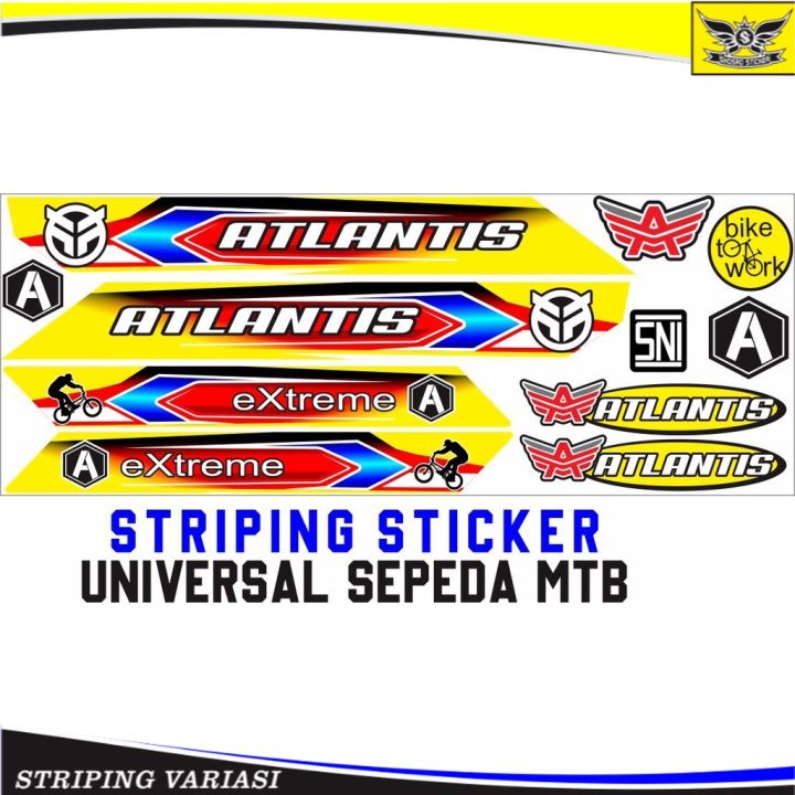 STIKER MOTIF LIS ART COD / VARIASI SEPEDA MTB/BIKE ALL STRIPING/STICKER ...