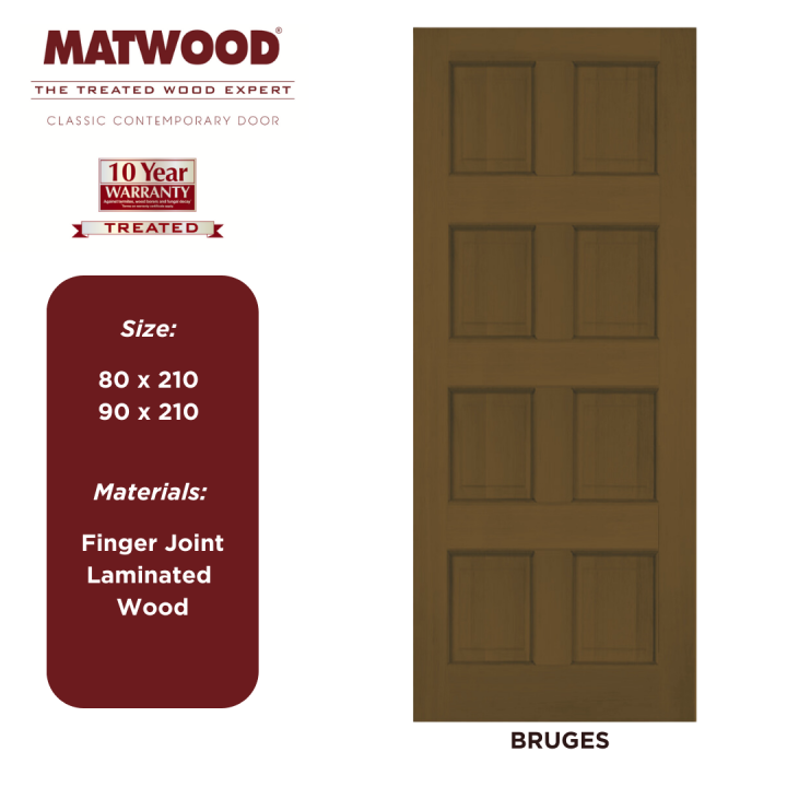 Matimco Matwood Classic Contemporary Door (BRUGES) 80x210 / 90x210 ...