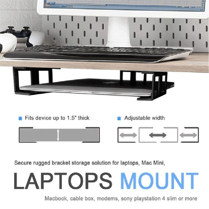 SATELLITE Metal Under Desk Mount Anti-Scratch Storage Bracket Under ...